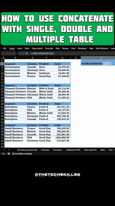 How to use Concatenate with Single , Double & Multiple Table🤯 .# ...