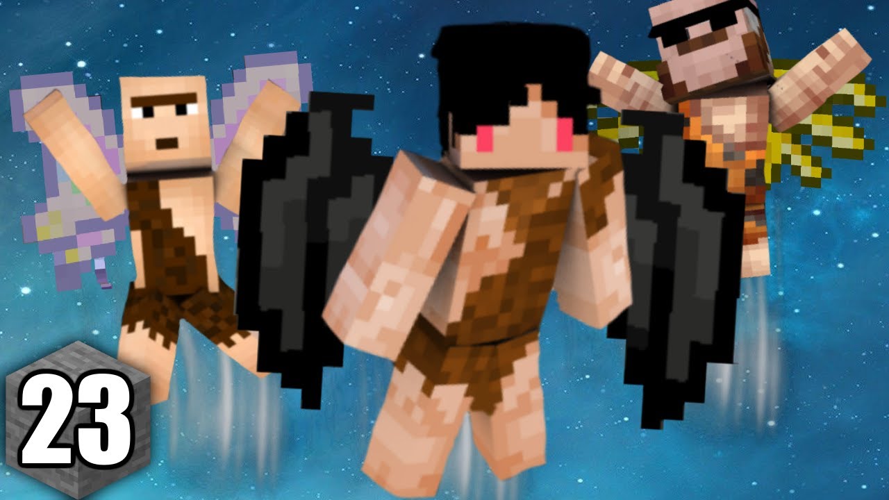 Kita Membuat Sayap yang Amazing! - Minecraft Jaman Batu (23) - YouTube