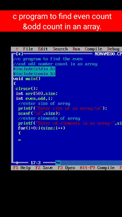 C program to find even and odd count number in array #csmarathicoaching - YouTube