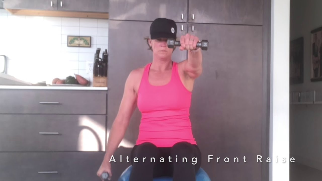Alternating Front Raise - YouTube