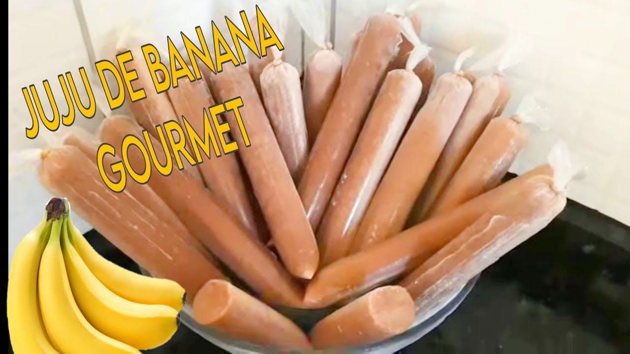 Como fazer Juju de banana gourmet chup-chup / dindin/ geladinho ...