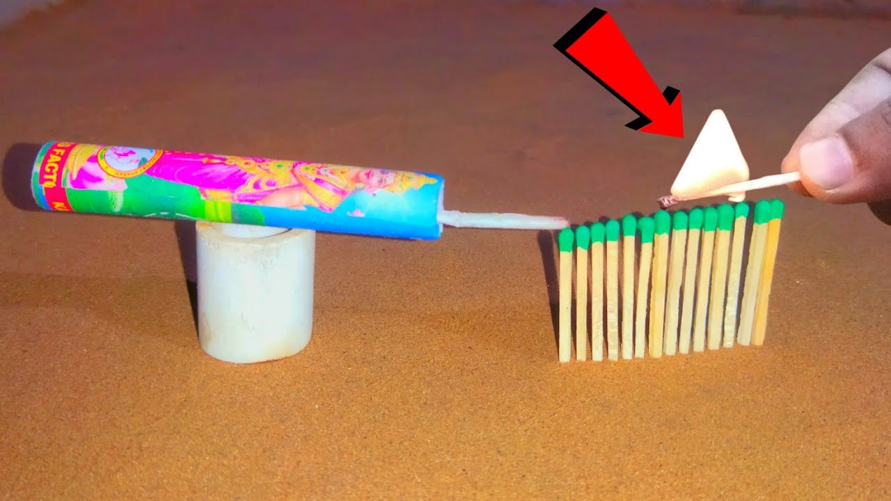 AMAZING paper boom Crackers vs matchstick chain reaction domino ...