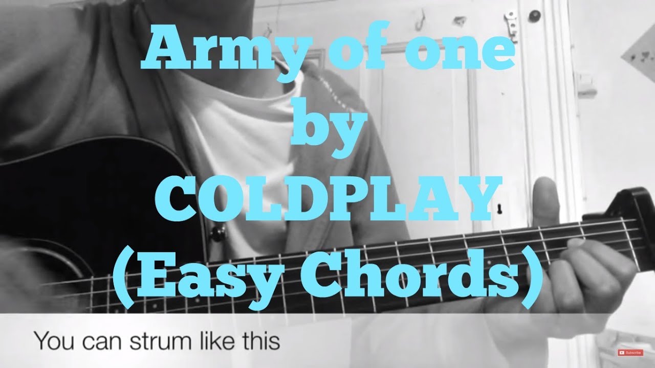 Coldplay - Army of one // very easy guitar chords - YouTube