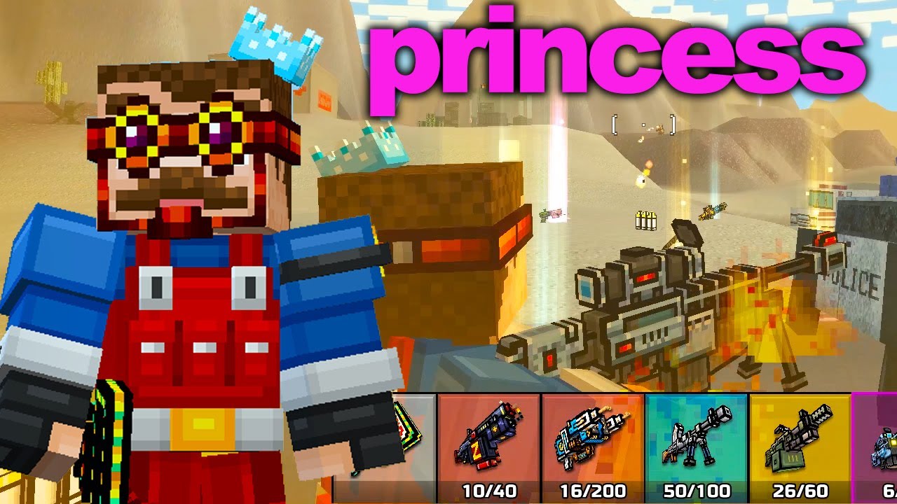 Pixel Gun 3D - Mario Princess in the Battle Royale (Best Moments) - YouTube