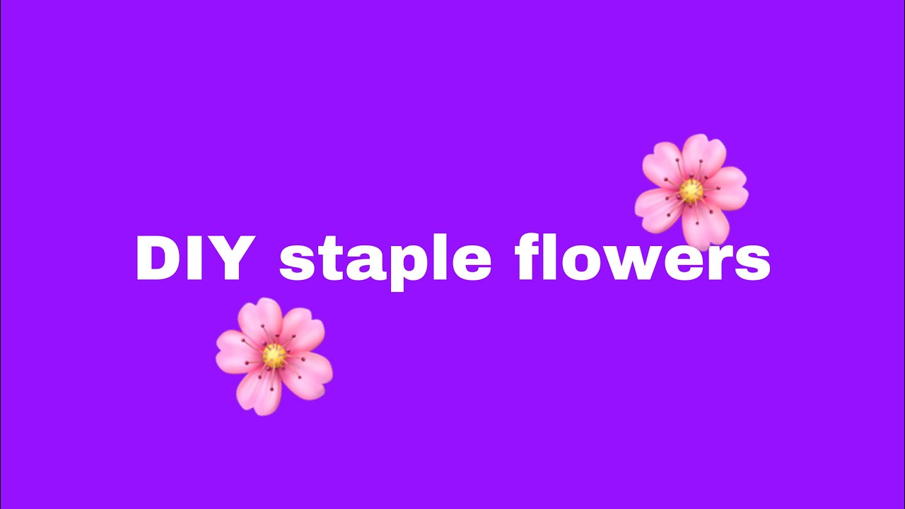 DIY staple “flowers” - YouTube