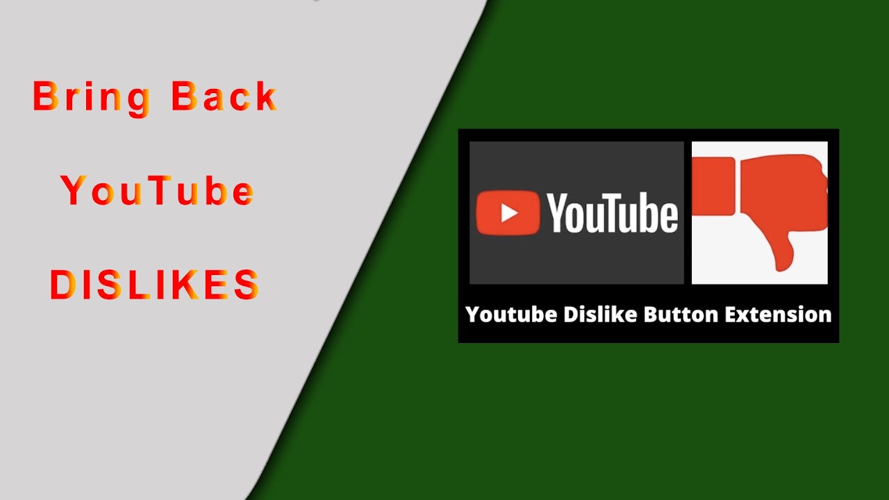 How to Re-enable YouTube Dislike Button - YouTube
