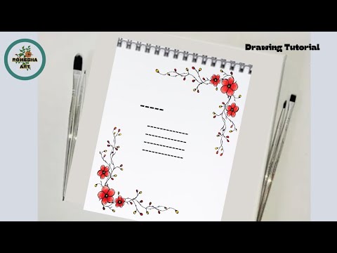 Learn how to Draw Border Design/Step by step/School Project/Easy ...