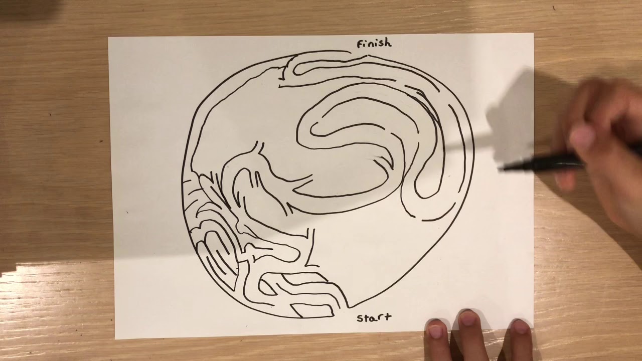 How to draw the lines of a maze - YouTube