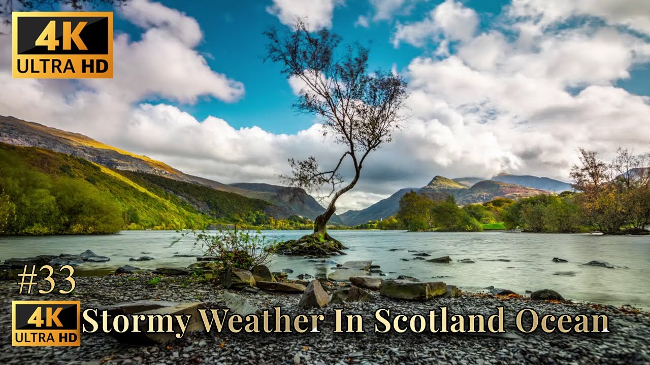 Stormy Weather In Scotland's Ocean | Royalty Free Video clips 4K. Free ...