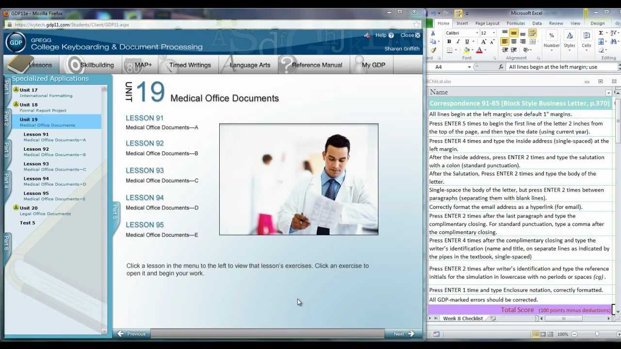 Correspondence 91-85 in Word 2010 - YouTube