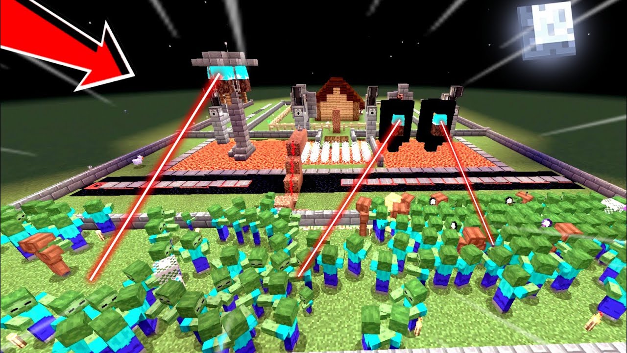 100 ZOMBIES vs BEST DEFENCE BASE..... - YouTube