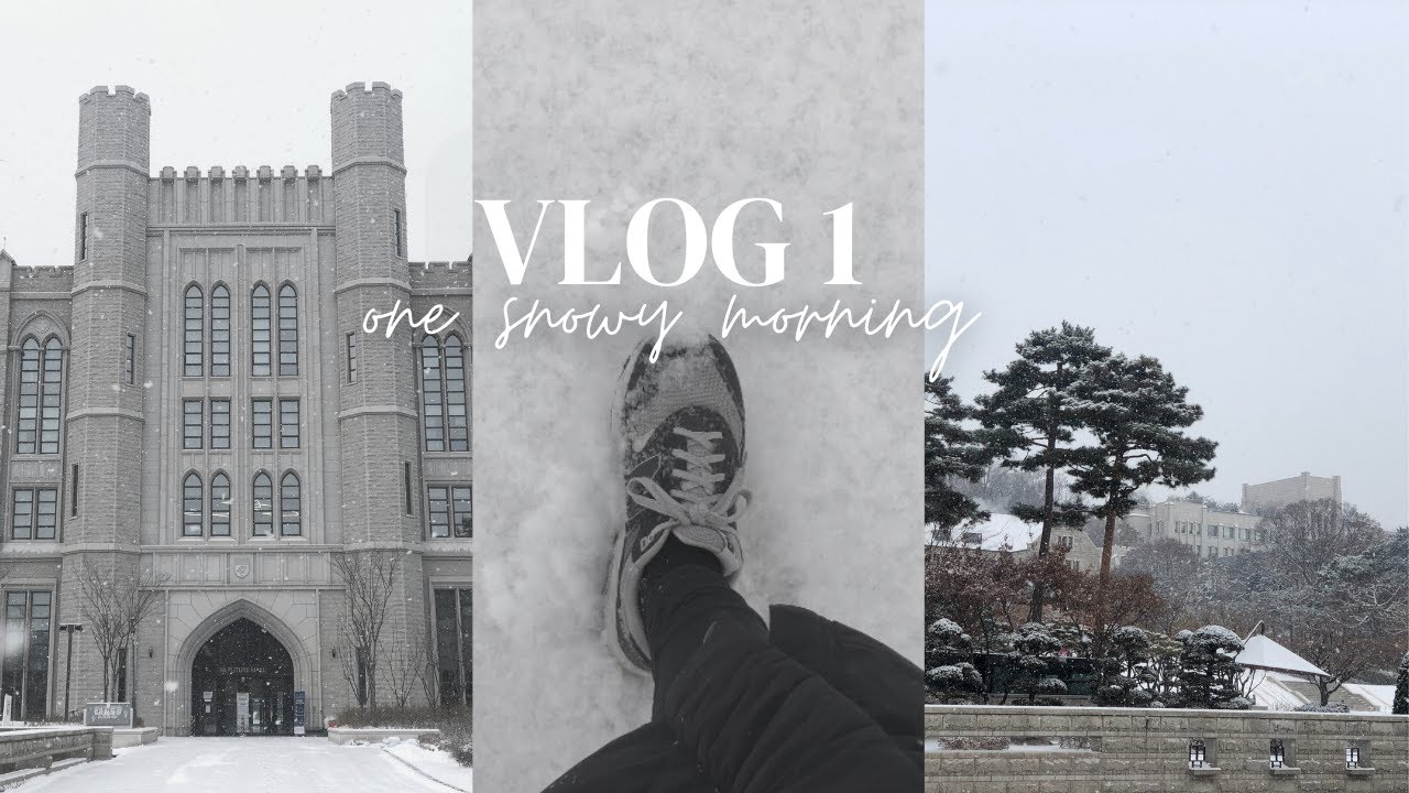 one snowy morning at Korea University - YouTube