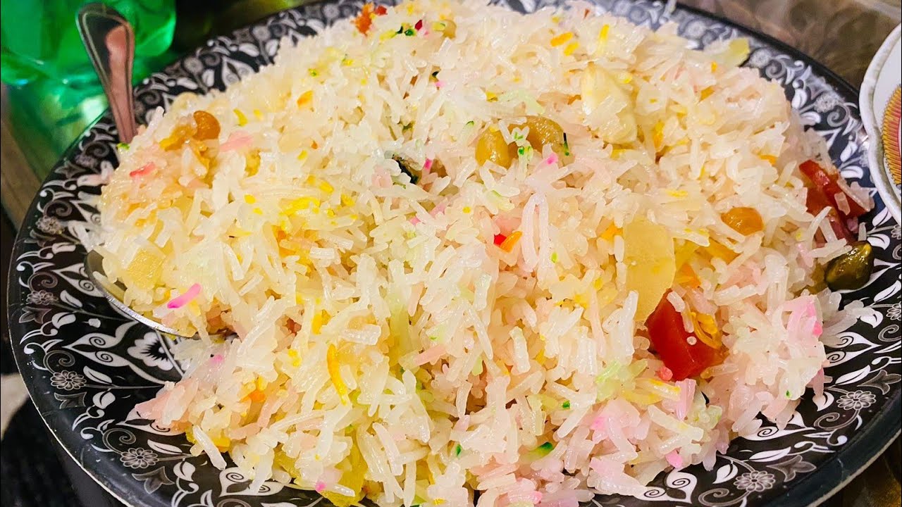 White Mutanjan Rice Recipe by My Life Kitchen | Mutanjan Recipe - YouTube
