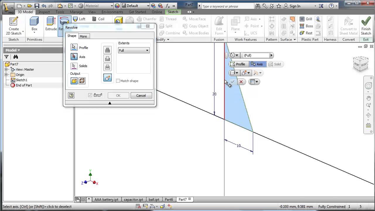 AutoDeskInventor Tutorial # 6: How to Cone - YouTube