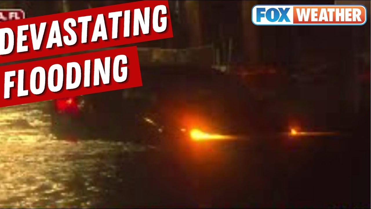 Watch: Tampa Residents Push Car Into Hurricane Helene Floodwater - YouTube