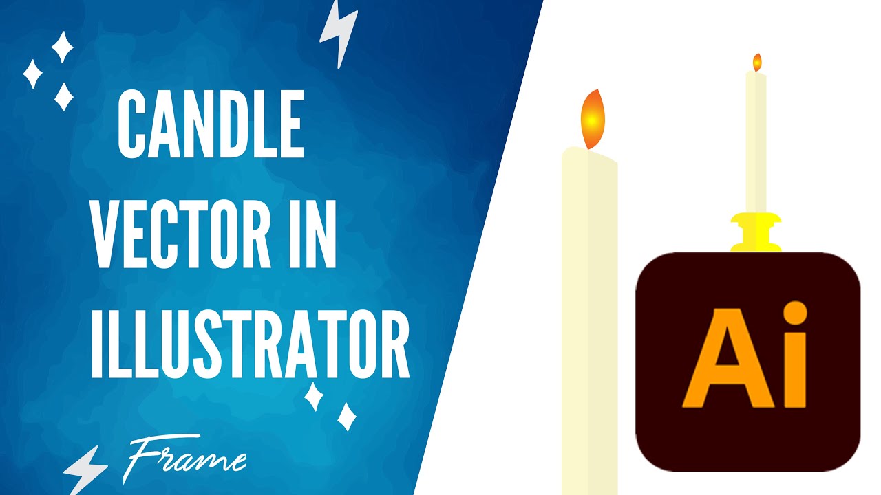 Candle Flat designin illustrator |#Adobe | #Tutorial| Framephotos - YouTube