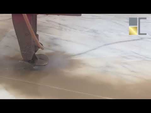 The Process of Water Jet Cutting Marble Slabs - YouTube