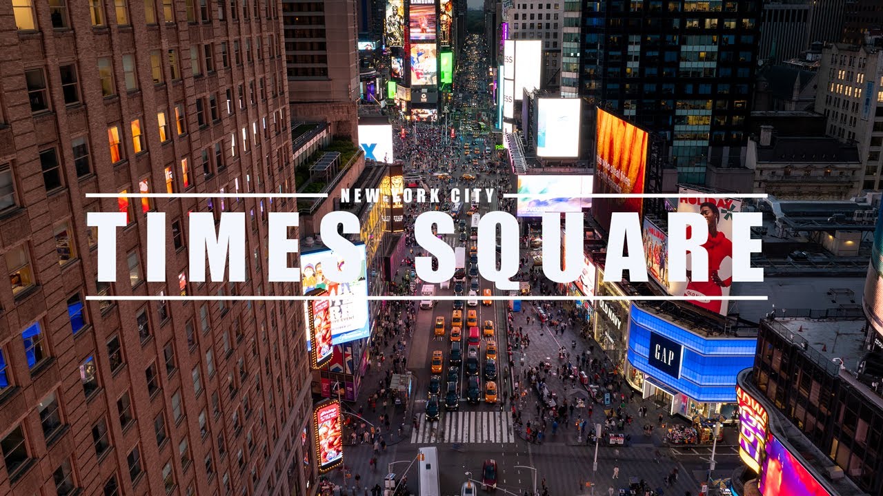 Drone Times Square: Aerial footage of Times Square, NYC - YouTube