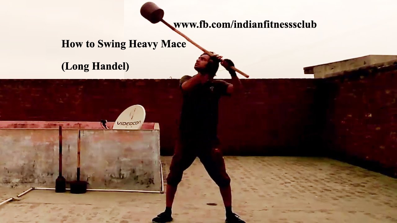 How to Lift Heavy long handle Mace By G Krishna Chauhan - YouTube