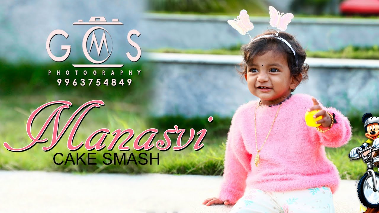 Manasvi Pre Birthday Shoot || Cake Smash || GMS Photography - YouTube