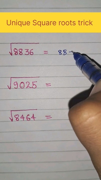 Unique Square roots | Square root tricks | tricks | Math tricks | #shorts #viral #yt #ytshorts ...
