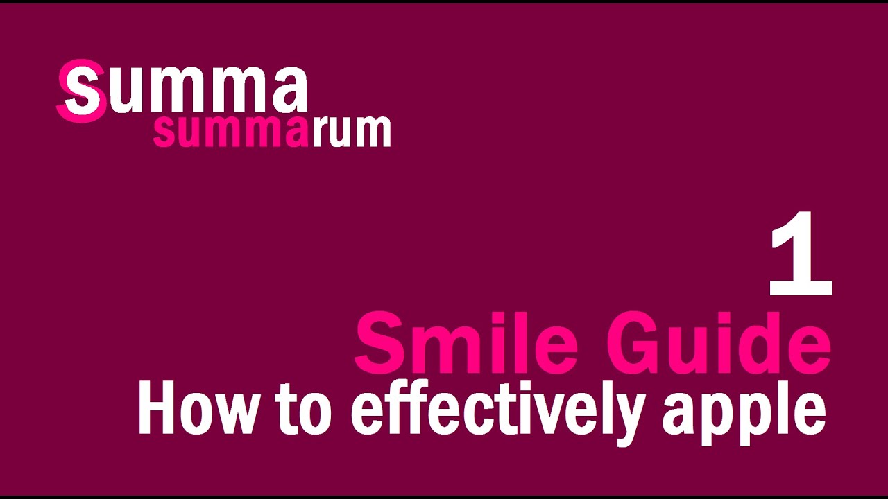 [ENG] Summa Summarum #1 - How to effectively apple - YouTube