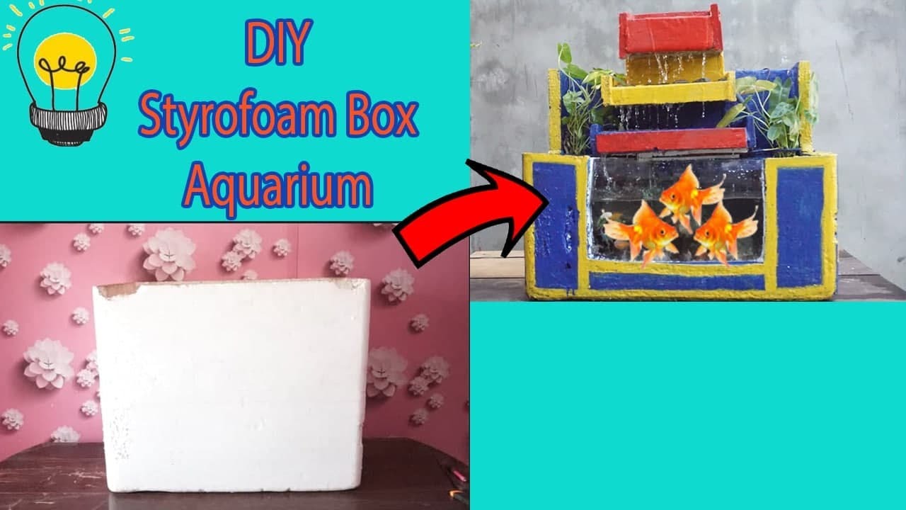 DIY Styrofoam Box Aquarium - YouTube