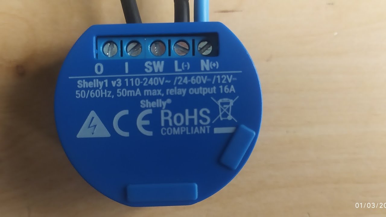 como conectar los cables del shelly 1 - YouTube