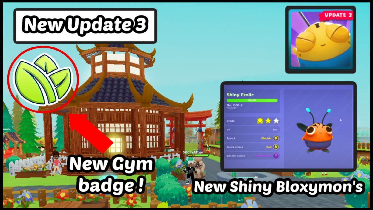 *Update 3* in Roblox Bloxymon! I New Gym I New Shiny Bloxymon I - YouTube