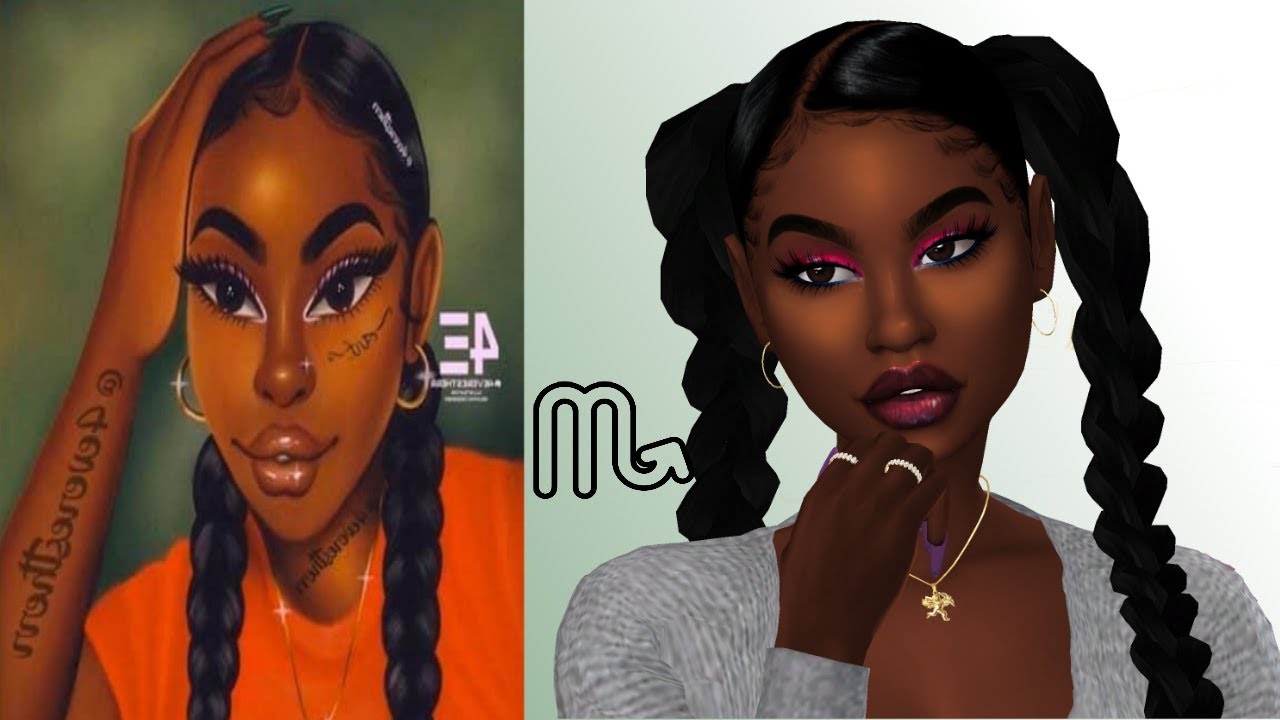 CAS Zodiac Challenge Scorpio Sim | The Sims 4 | Melanin Sims - YouTube