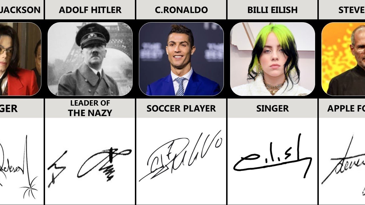 Coolest Signatures From Famous People - YouTube