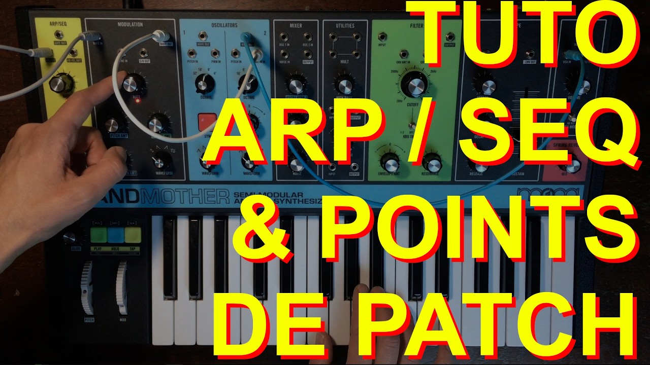 Moog Grandmother - Arp, Séquenceur & points de patch - YouTube