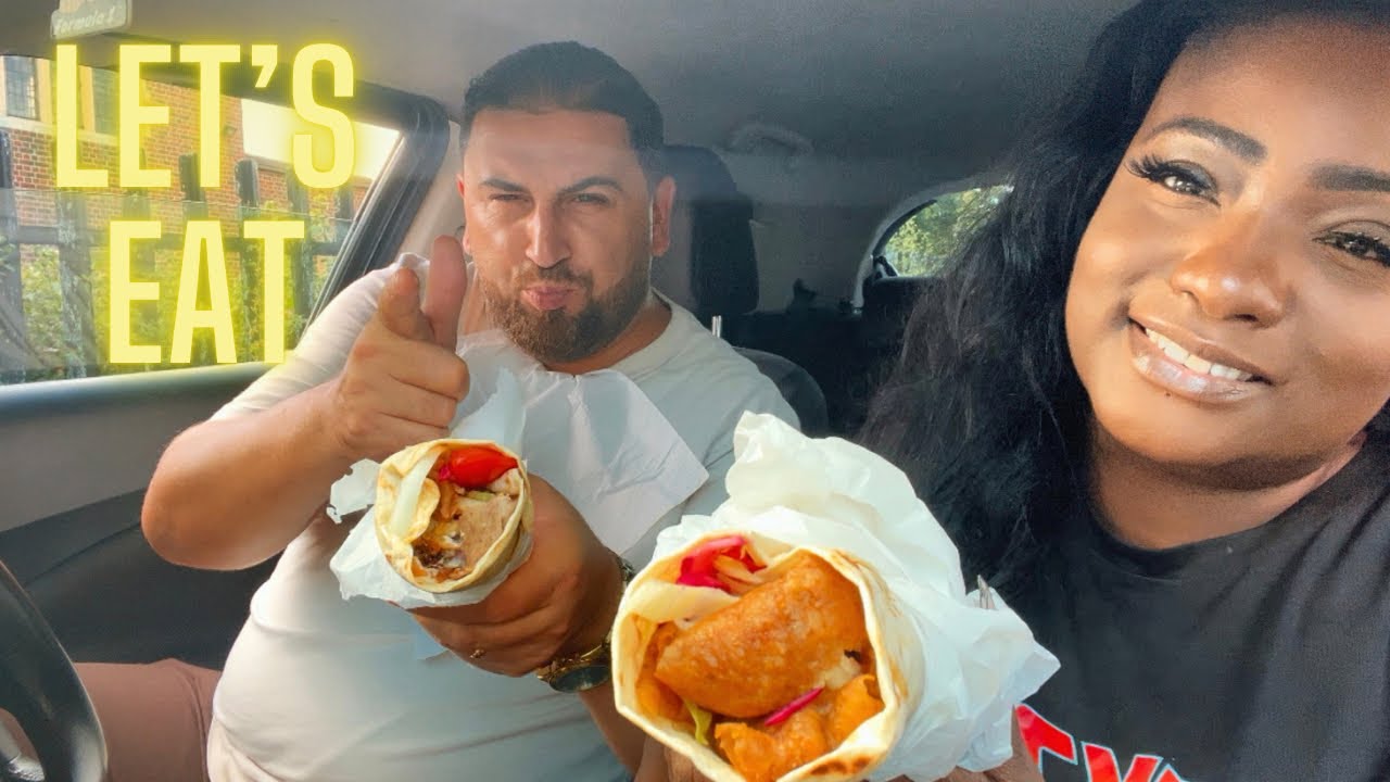 CHICKEN AND LAMB DONER KEBAB WRAP MUKBANG #eatingshow mukbang - YouTube