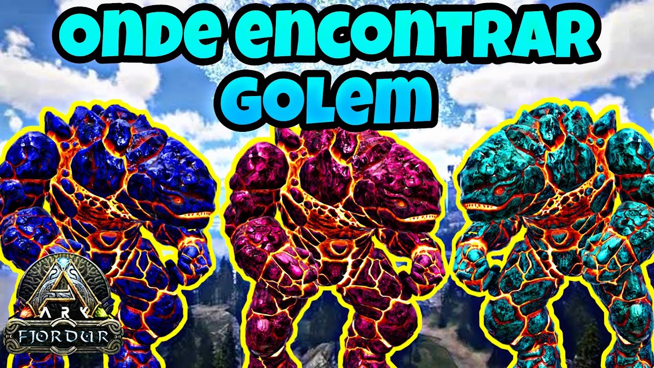 ONDE ENCONTRAR GOLEM DE PEDRA EM ARK FJORDUR [ X-ELEMENTAL ROCK] - YouTube