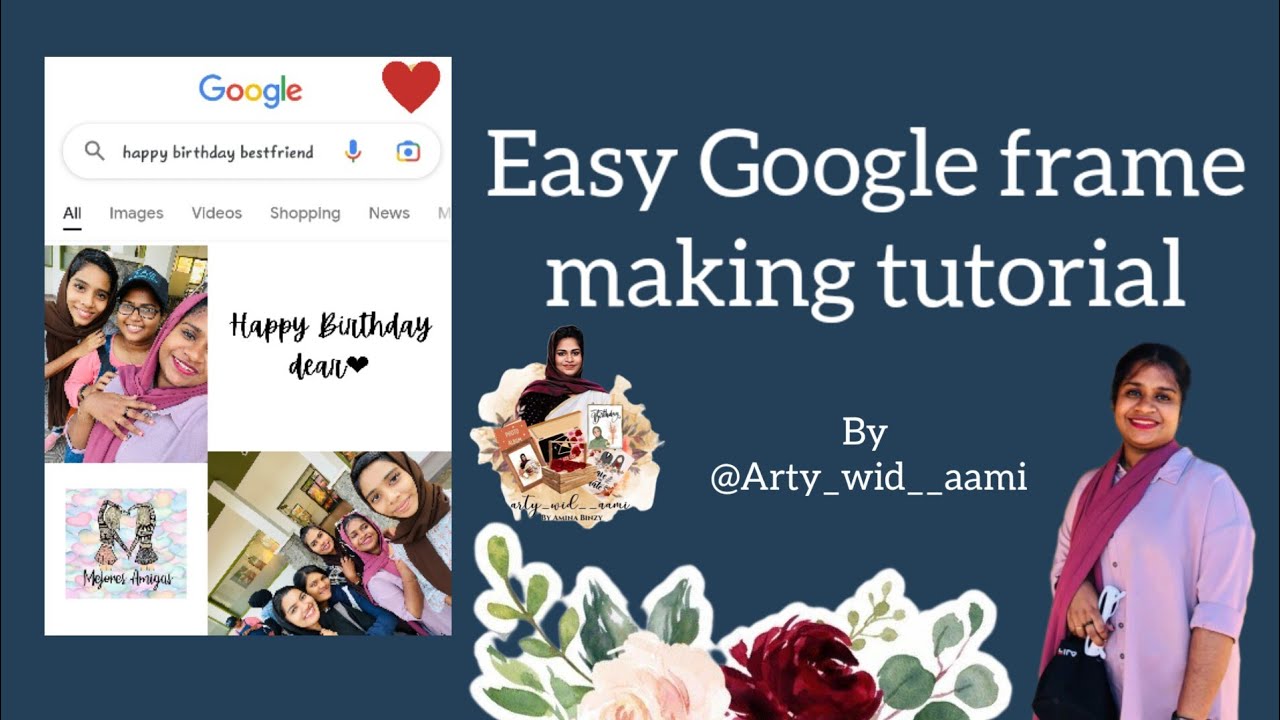 Google frame making tutorial video| Arty_wid__aami| - YouTube