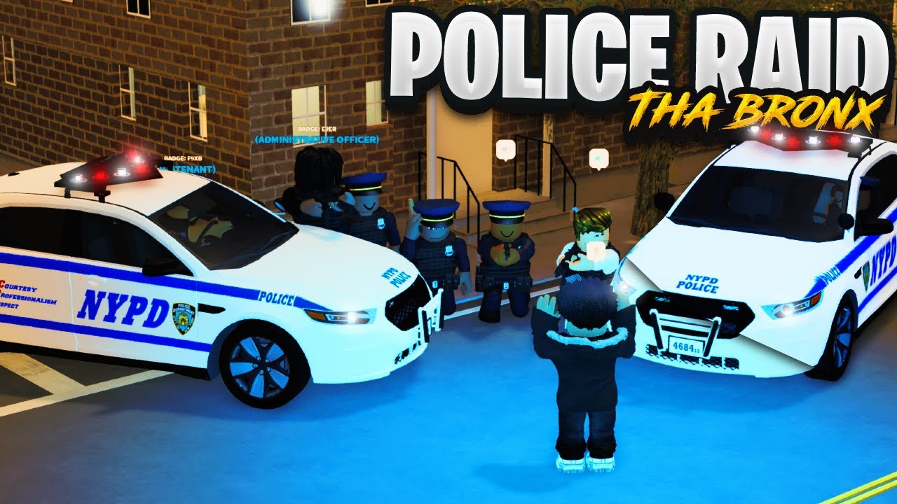 THE POLICE RAIDED US IN THA BRONX ROBLOX - YouTube