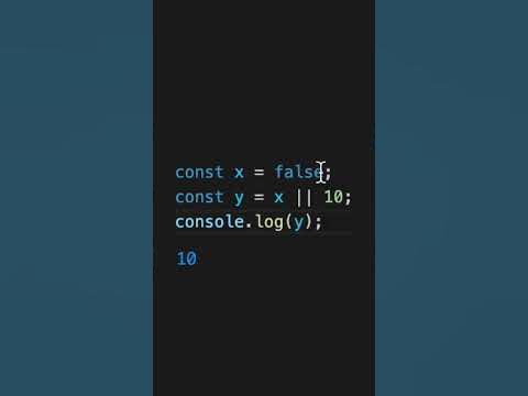 logical OR operator (||) #javascript - YouTube