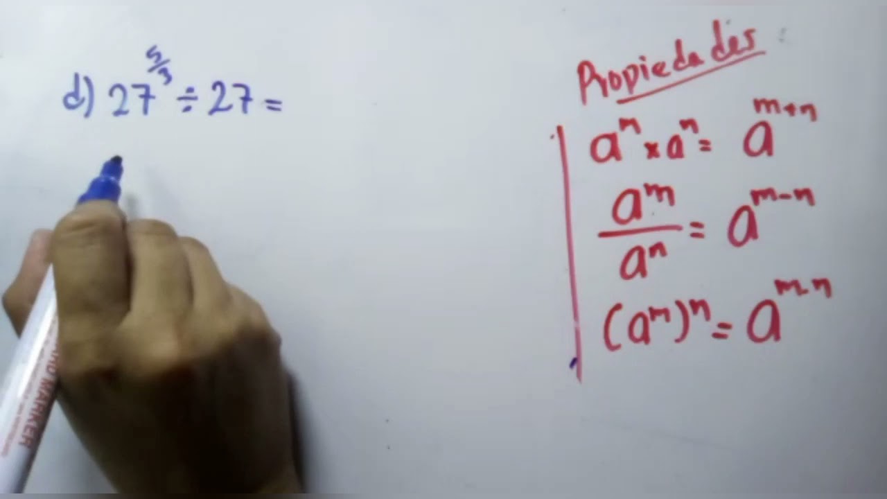 1.9 Propiedades De Los Exponentes Racionales 2°Año - YouTube