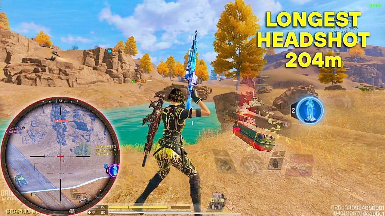 Longest Headshot W/ Best HDR Loadout In COD Mobile | Double Sniper ...