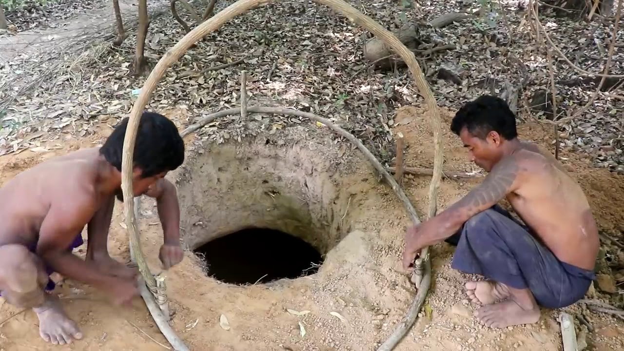 Primitive Tool : Build Underground House protect cool season - YouTube
