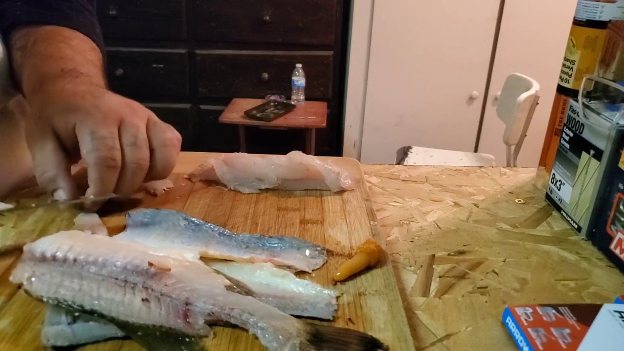 Bass catch clean cook on my new dock 😈 - YouTube