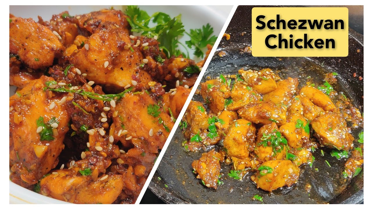 Easiest Schezwan Chicken Recipe | Indo Chinese Chicken Starter ...