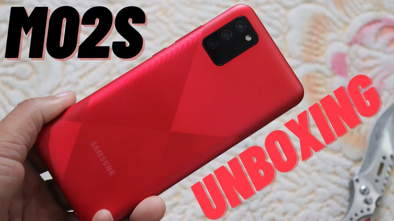 Samsung Galaxy M02s (RED) Unboxing and First Impressions! Type C ...