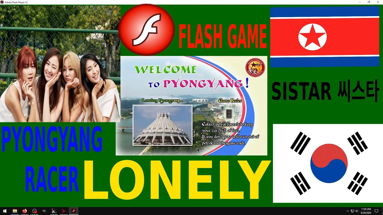 SISTAR 씨스타 - LONELY X PYONGYANG RACER FLASH GAME - YouTube