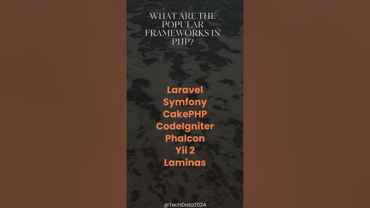4 Popular Frameworks For Php Mostaskedquestion Youtube