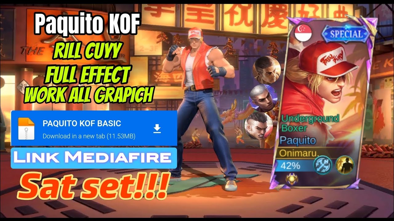 Script Skin Paquito KOF - Terry Bogard | Full effect | Work All Grapich ...