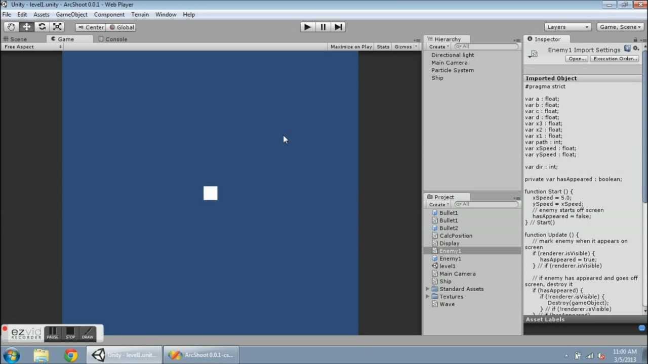 ArcShoot #8: How to Destroy Enemy Objects When They Go Off Screen in Unity3D - YouTube