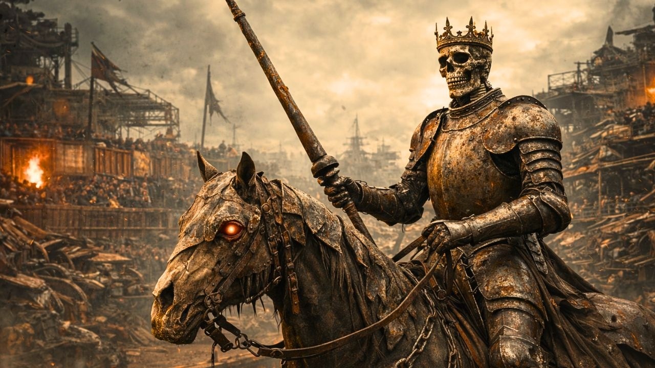 Apocalyptic Knights Jousting in a Scrap Yard – Cinematic Dark Metal ...