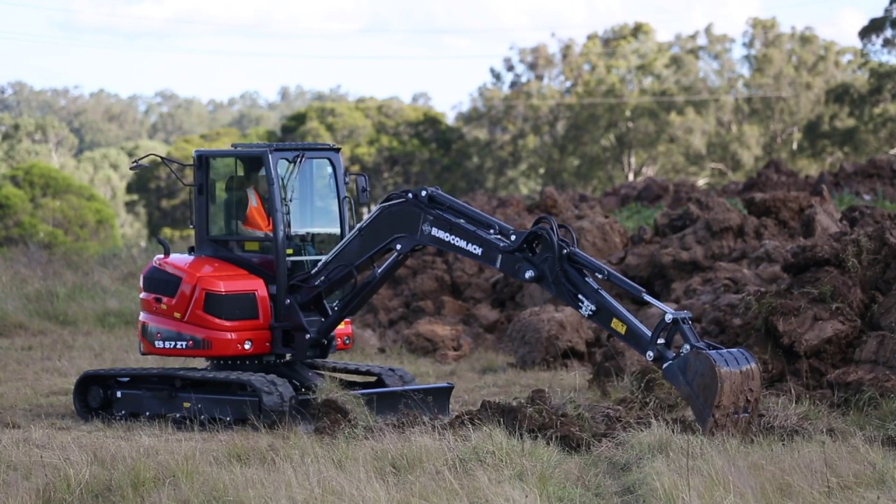 Eurocomach ES57ZT Mini Excavator, ASV Sales & Service - YouTube