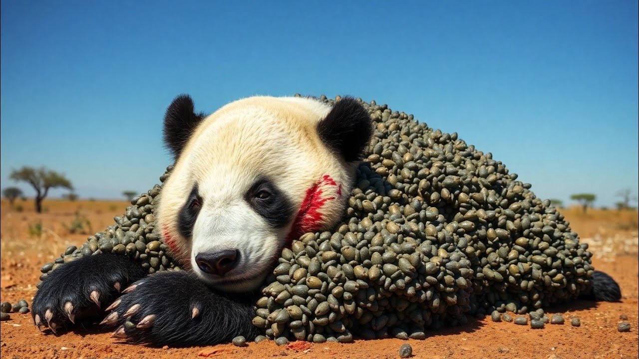 An Injured Panda Covered in Barnacles All Over its Body is Asking for ...